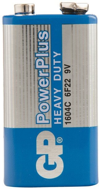 Батарейка GP PowerPlus MN1604 (6F22) Крона, солевая, OS1, 288126