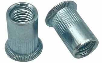 Заклепка гайка резьбовая винтовая потайной бортик с рифлением М5х13 (под зенковку) Sorrex OY (10 штук)