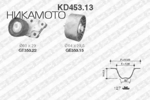 NTN-SNR KD45313 Опорный ролик Daewoo Lanos 1.6 16V, Nexia 1.5 16V, Lacetti 1.6, Aveo 1
