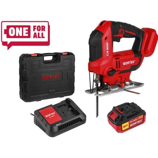 Лобзик Wortex аккумуляторный CJS 8030 в чемодане ALL1 с акб и з/у (1333371)