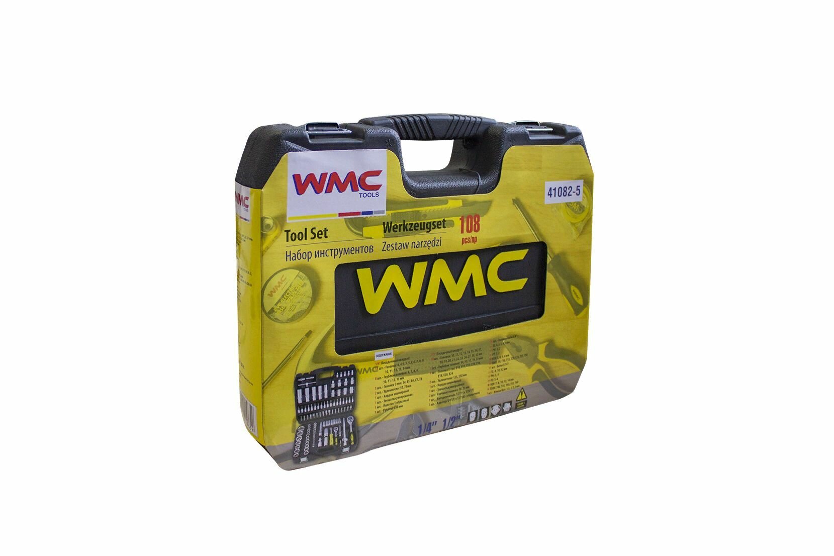 Набор инструмента WMC-41082-5 : 1/2', 1/4' 108пр. WMC TOOLS