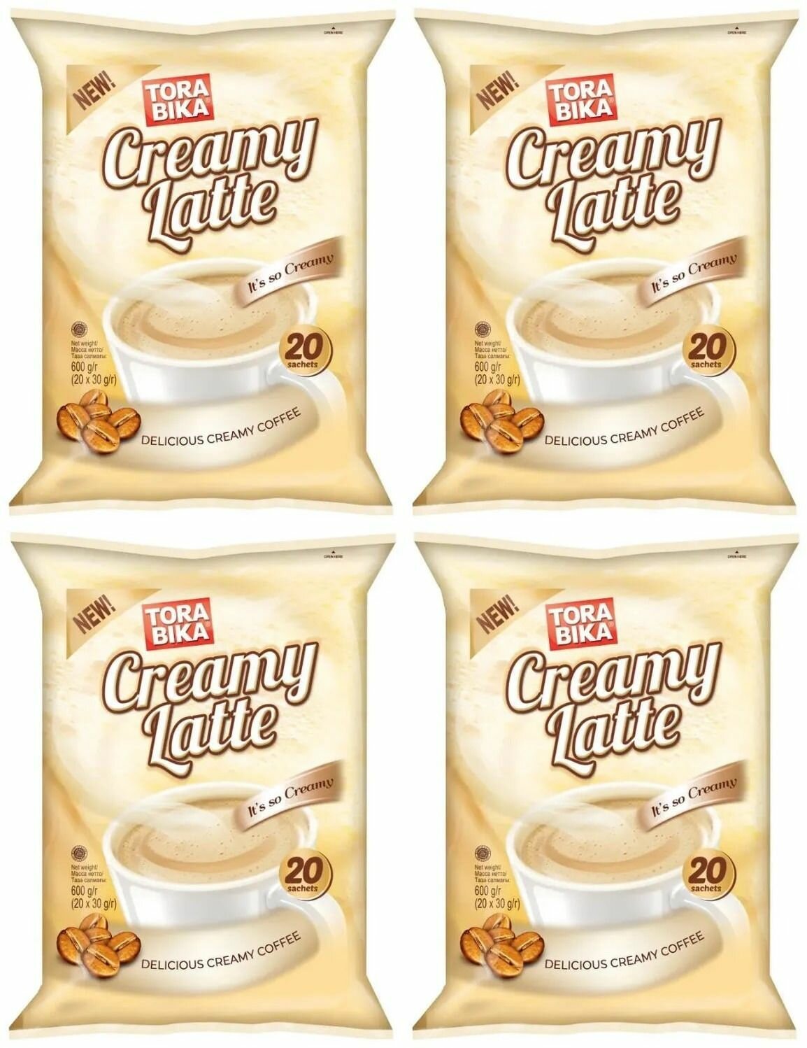 Torabika Кофейный напиток Creamy Latte, 20шт х 30г, 600 г, 4 уп