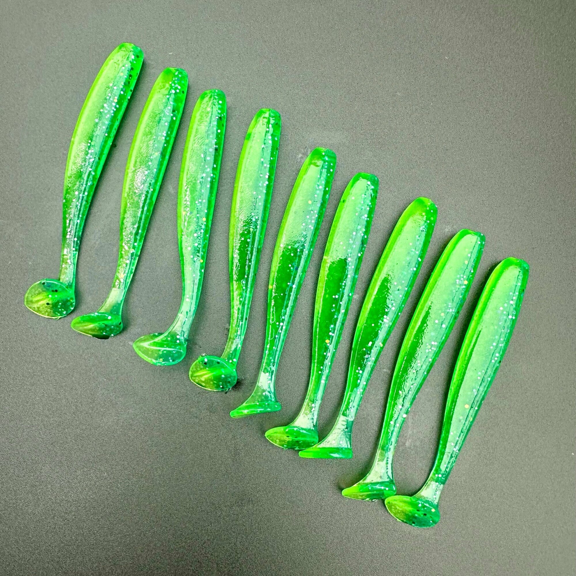 Силиконовая приманка виброхвост 6 штук Мягкая приманка для рыбалки 4" Япония на окуня; судака; щуку