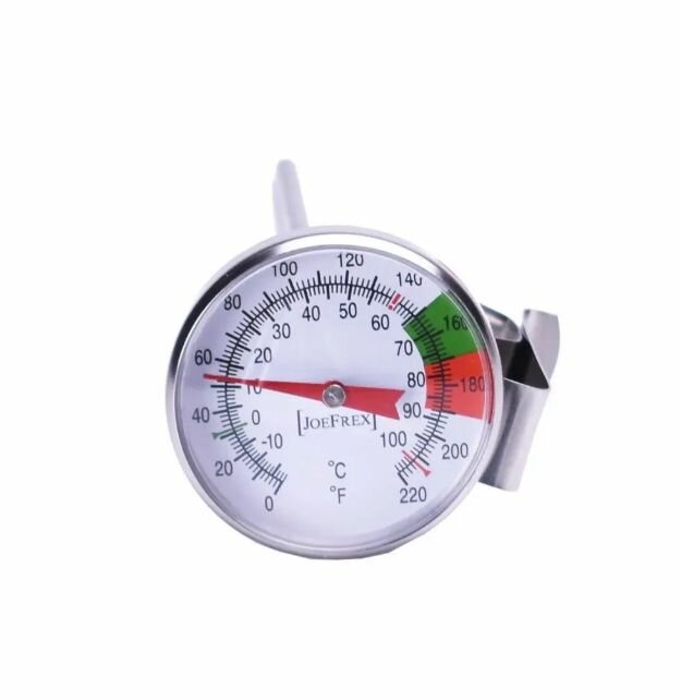 Термометр бариста "JoeFrex", металлический, 12 см, с клипс, 1 шт