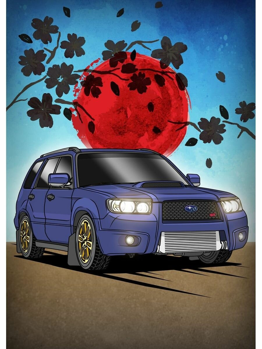 Постер "JDM Cars. Subaru Forester sf5"