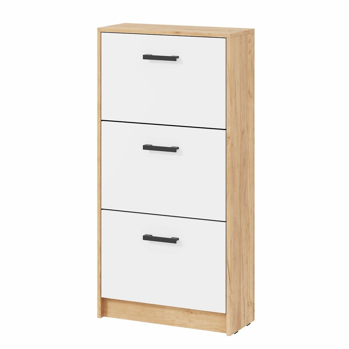 Обувница в прихожую Вега ОБ-2 дуб крафт золотой/белый (Интерьер-Центр)