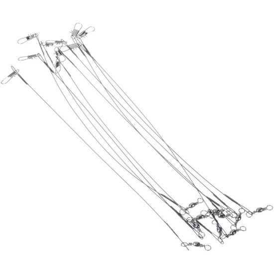 Поводки Azor Fishing 15см до 10 кг, черные, набор 10шт