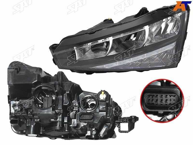 . SAT Фара для SKODA RAPID 20- левая LED