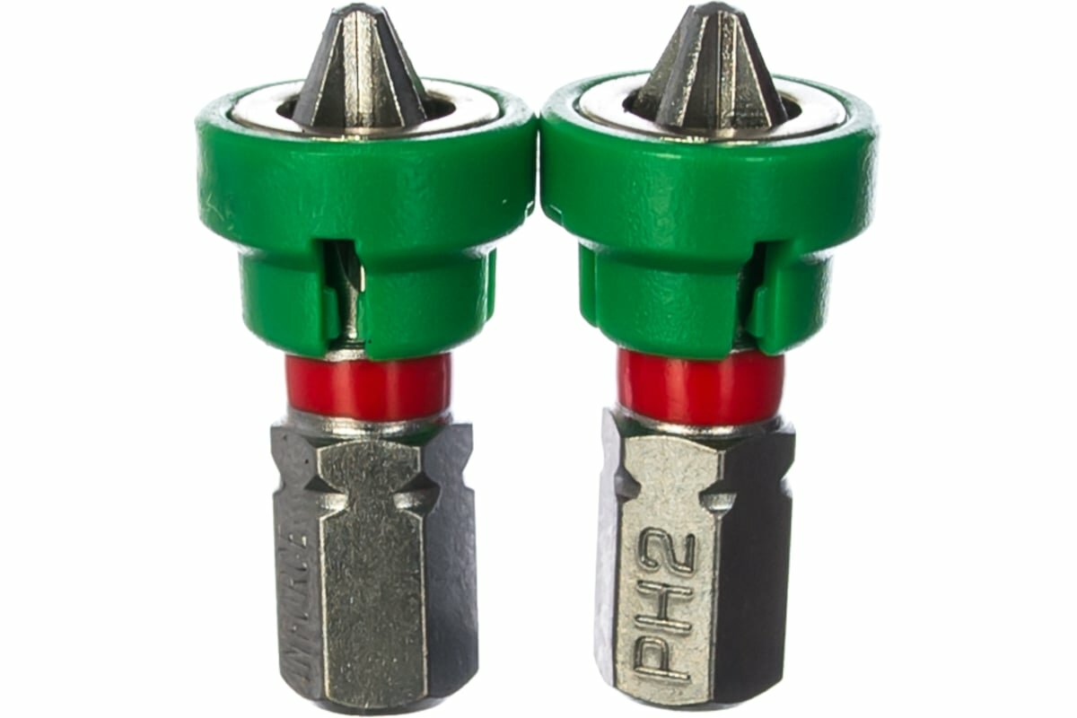 Inforce бита PH2 25 мм с магнитным ограничителем держателем, набор 2 шт для шуруповёртов