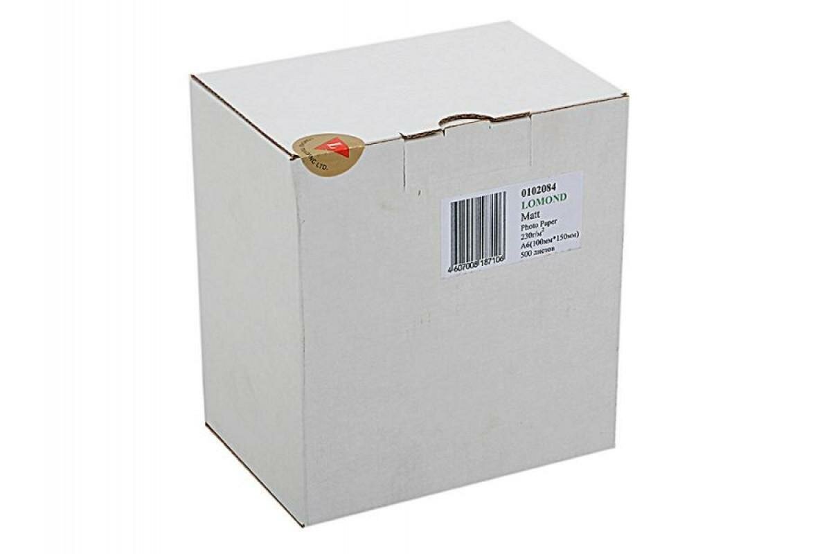 Фотобумага LOMOND односторонняя матовая 230г 10х15см 500л 0102084 1209951