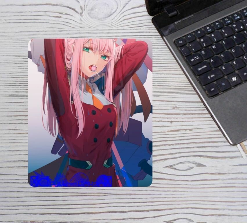 Коврик для мышки игровой 36 на 29 см MIGOM Любимый во Франксе, Darling in the Franxx №4