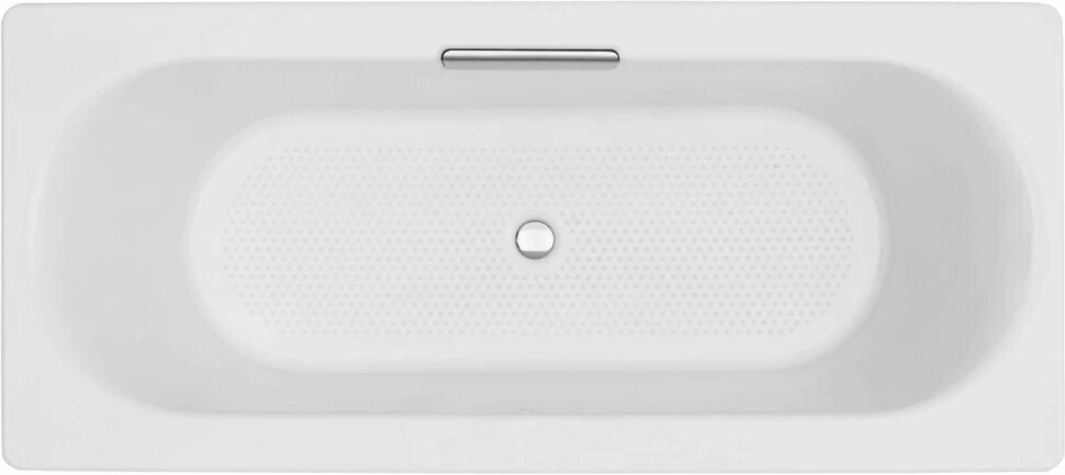 Чугунная ванна 180x80 см Jacob Delafon Volute E6D900-0 с щелевым отверстием под перелив, с антискольжением (оригинал) [+1_ZV25]