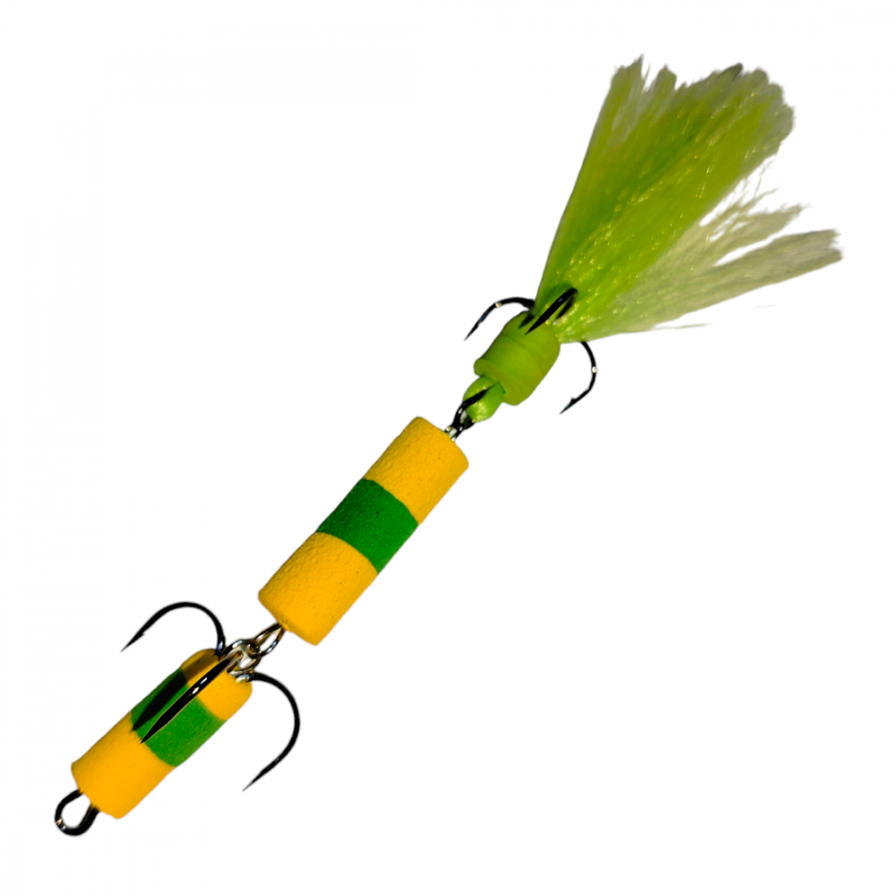 Мандула для рыбалки классика 80 мм. желтый/зеленый