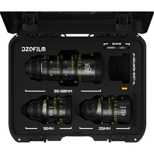 Комплект объективов DZOFilm Y24 Educational Catta Ace 35-80 мм и VESPID 16/25 мм (Arri PL)