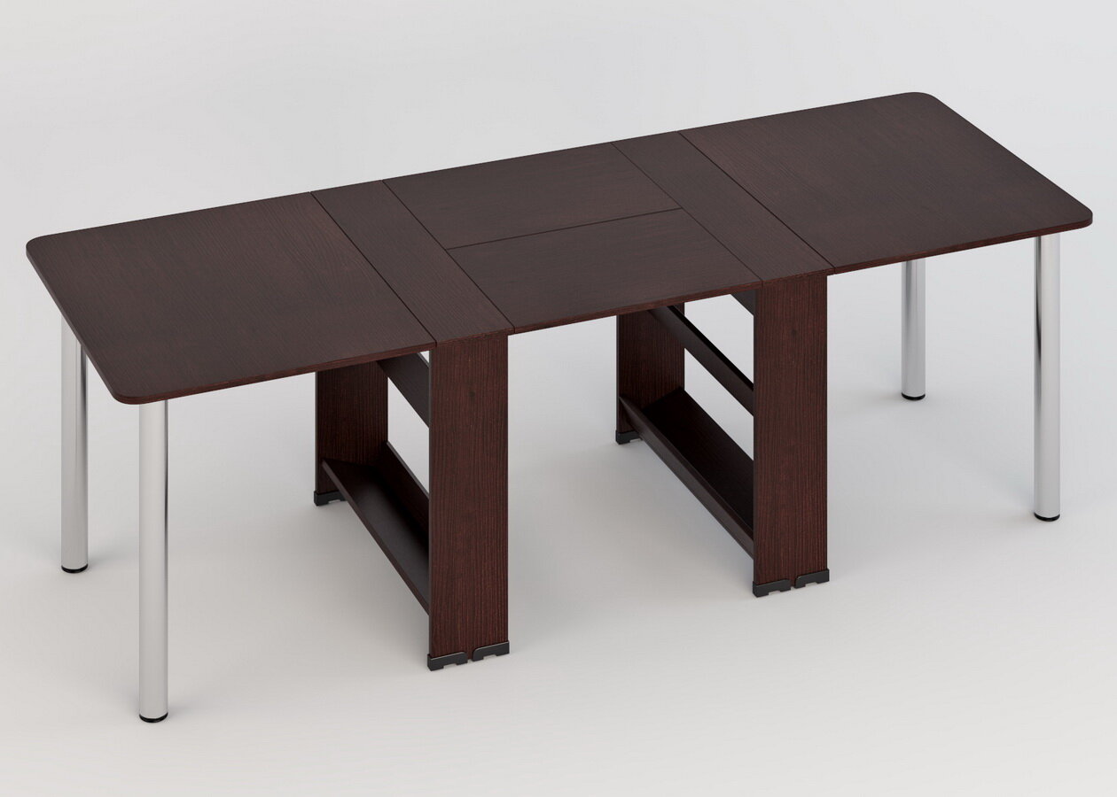 Стол-книжка СКР-16-Р (2500 мм) Венге, раскладной, обеденный, 73,9х87х250 см