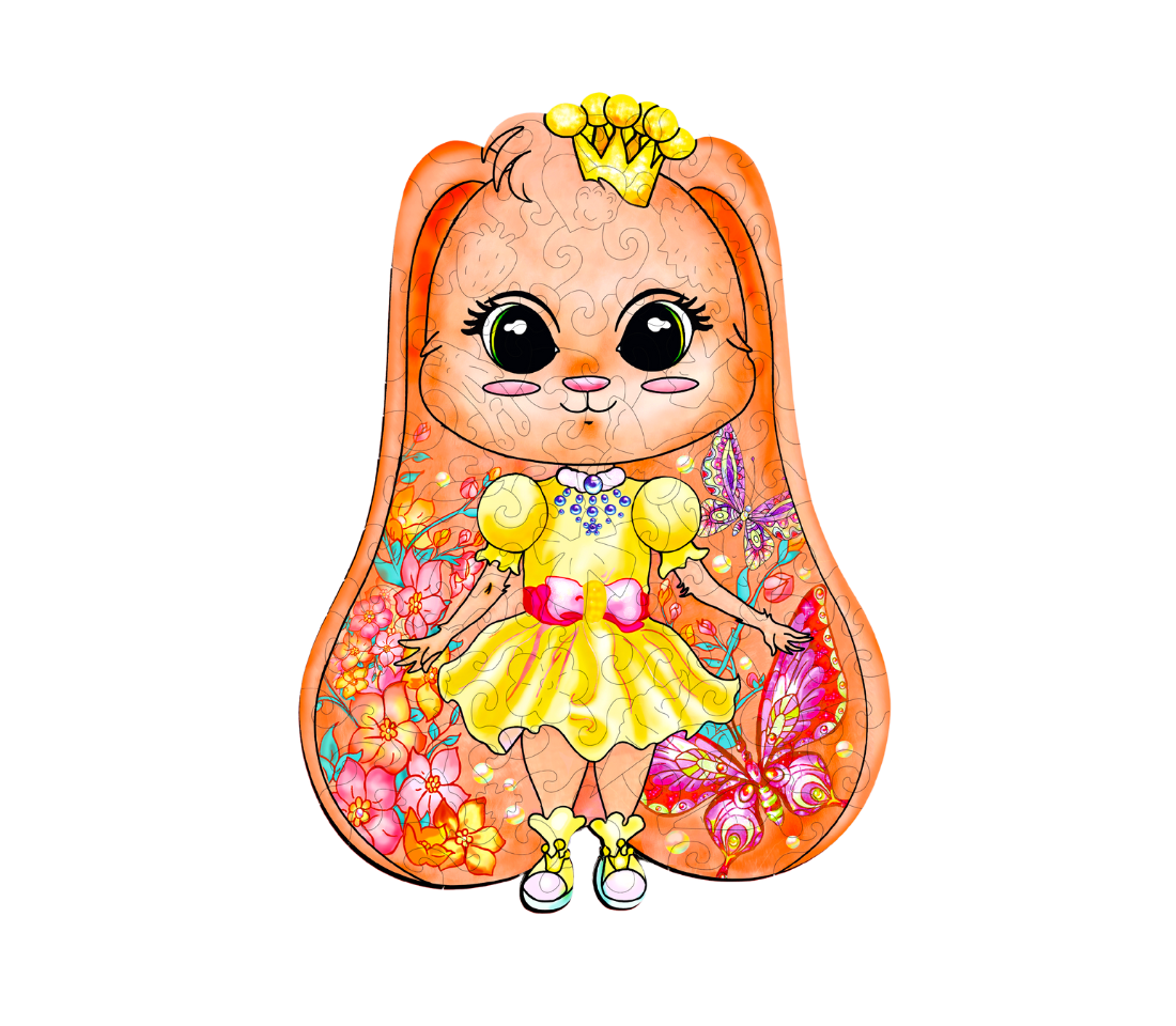 Пазл Active Puzzles Зайка-принцесса, дерево, 21x15 см, 70 элементов