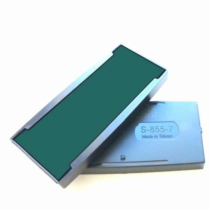 SHINY S-855-7 сменная штемпельная подушка, 1 штука зеленая для оснасток Shiny S-845,1825