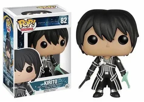 Funko POP Animation: Sword Art Online Kirito, 82, Черный