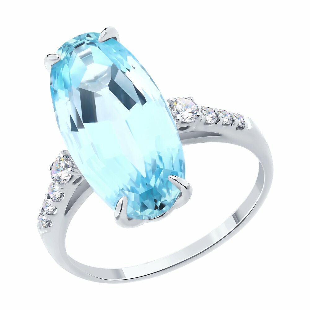 Кольцо, белое золото, 585 проба