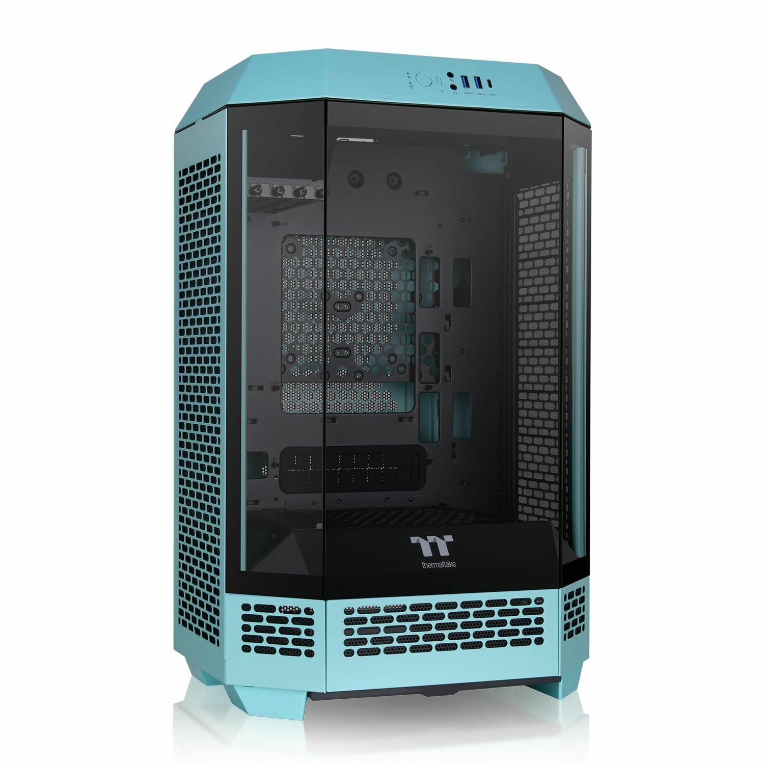 Корпус Thermaltake The Tower 300 Turquoise без БП mATX 11x120mm 5x140mm 2xUSB3.0 1xUSB3.1 audio bott PSU