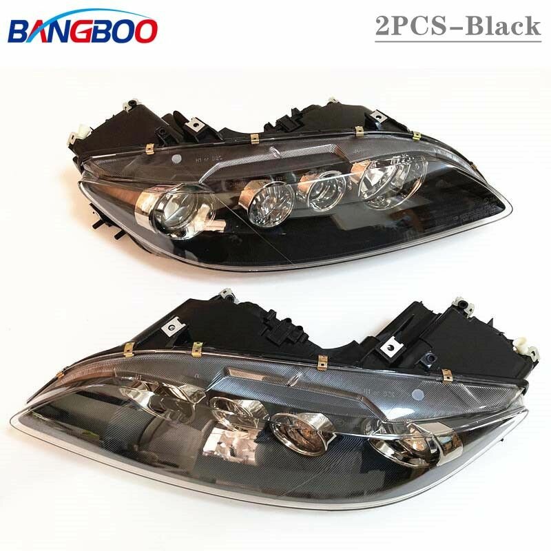 2PCS Черный передний и правый бамперы передние фары без лампочки Mazda 6 GG Atenza GG 2002 - 2015