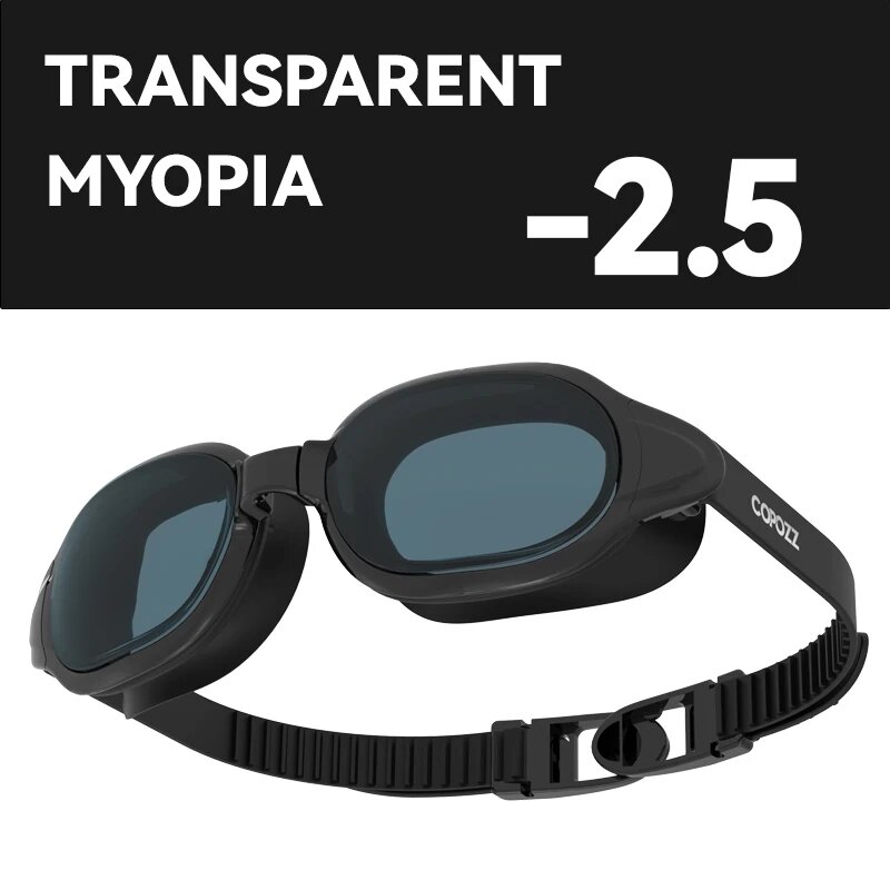 COPOZZ очки для плавания с диоптриями Myopia black -2.5