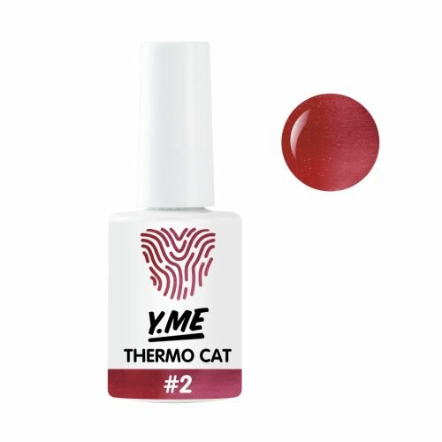 Y.ME Гель лак Thermo Cat 02 (алый), 10 мл, для ногтей, кошачий глаз с термо-эффектом, для маникюра и педикюра