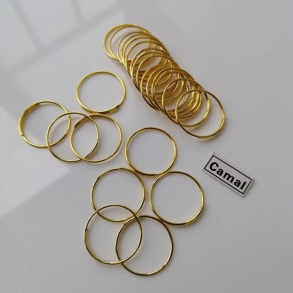 Camal 100 шт. золотые кольцевые Разъемы 15 мм/0,59 дюйма для восьмиугольных бусин, зеркальные призмы, подвесная люстра с соединительной лампой