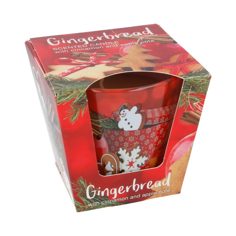 Свеча в стакане Bartek Candles ароматизированная, "Имбирный Пряник", 115 гр