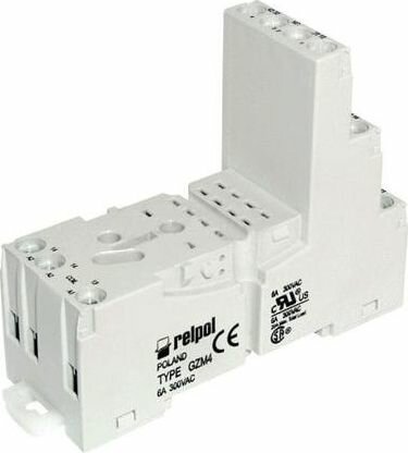 Панелька RELPOL GZM4-gray PIN 14 6А 300ВAC Назначение T-R4 Серия R4, R4N 1шт