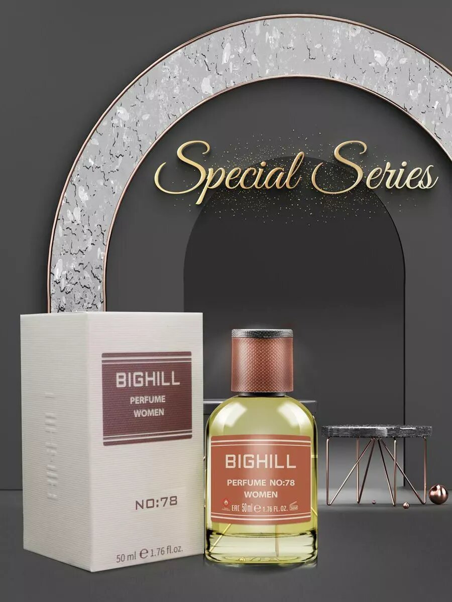 EYFEL Селективный парфюм женский Bighill, аромат WOMEN NO:78 Paradise Moon, кожаные, духи, 50мл