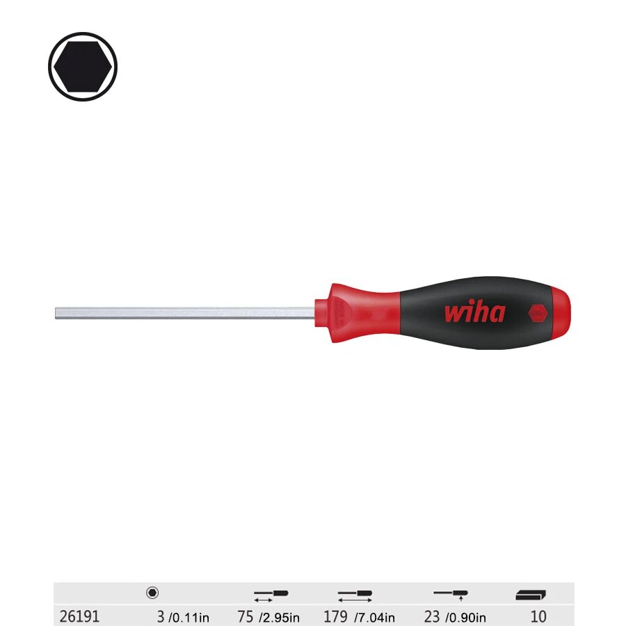 Wiha отвертка шестигранная 3/10.11in, 26191