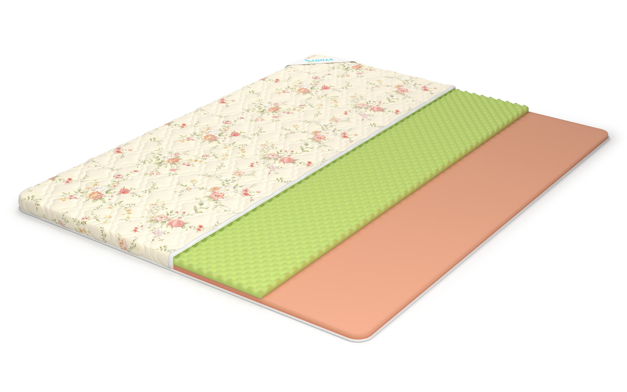 Матрас Lonax LX Relax ППУ 5 80х190 серии Топпер высота 5 см анатомический мягкий Беспружинный