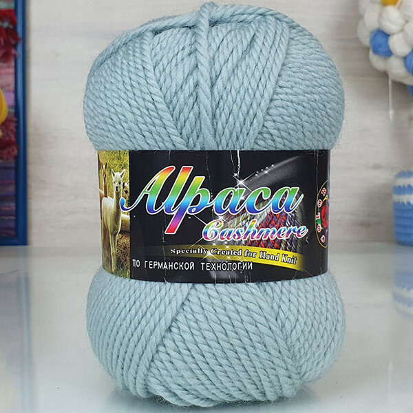 Пряжа Color City альпака кашемир 600 серо-зеленый (10 мотков)
