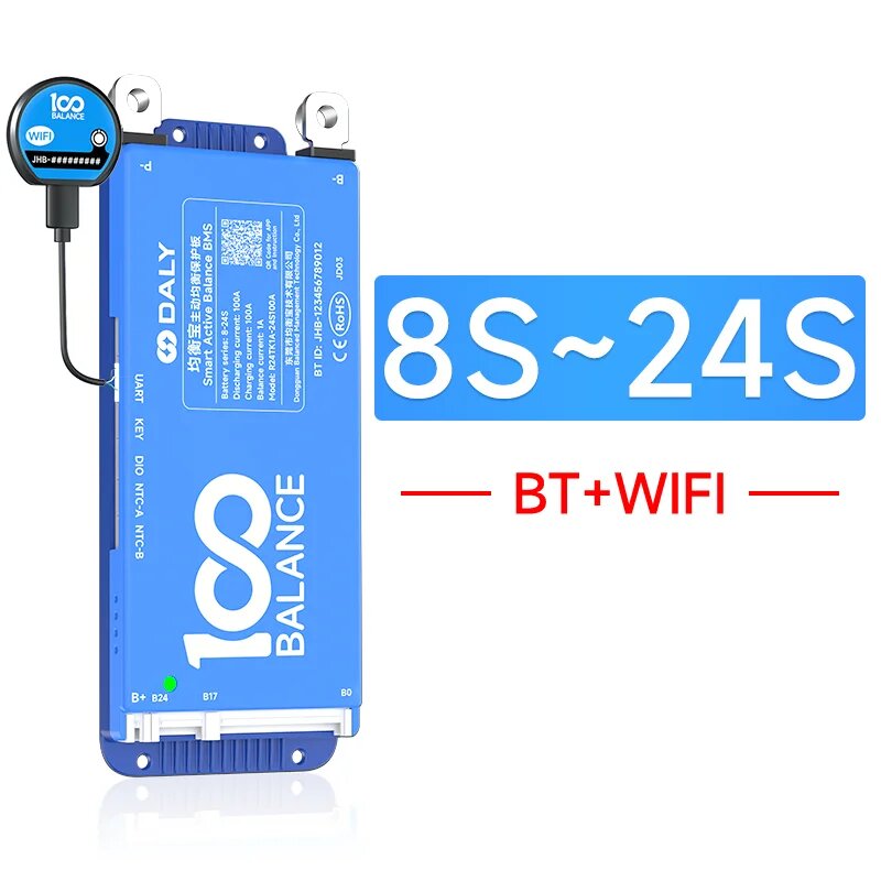 Daly bms Smart bms wifi bluetooth 100-250A для литий-ионных аккумуляторов 150A, 8-24s bt wifi