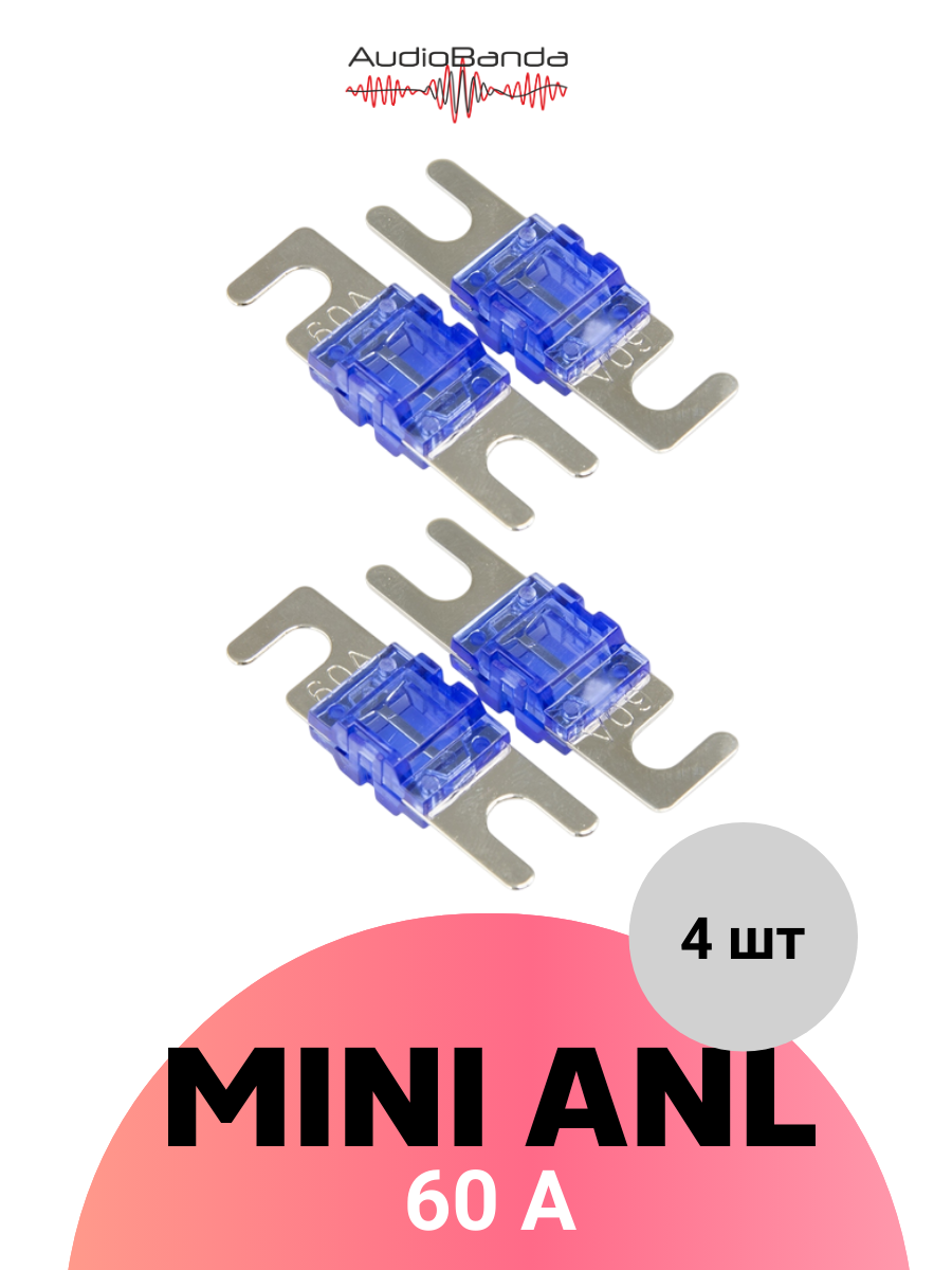 Предохранители MiniANL 60А, 4 шт.