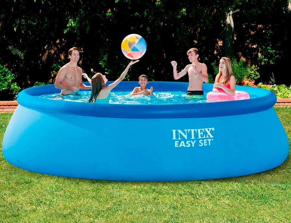 Надувной бассейн INTEX Easy Set Pool, 457х107 см + фильтр-насос + аксессуары, 26166