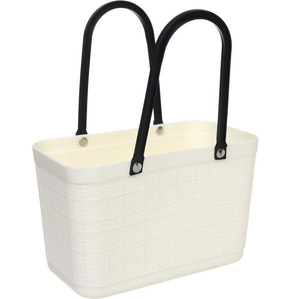 Корзина-сумка для хранения с ручками, стиль/удобство "стэнт" 27.5-15-34 см, белая