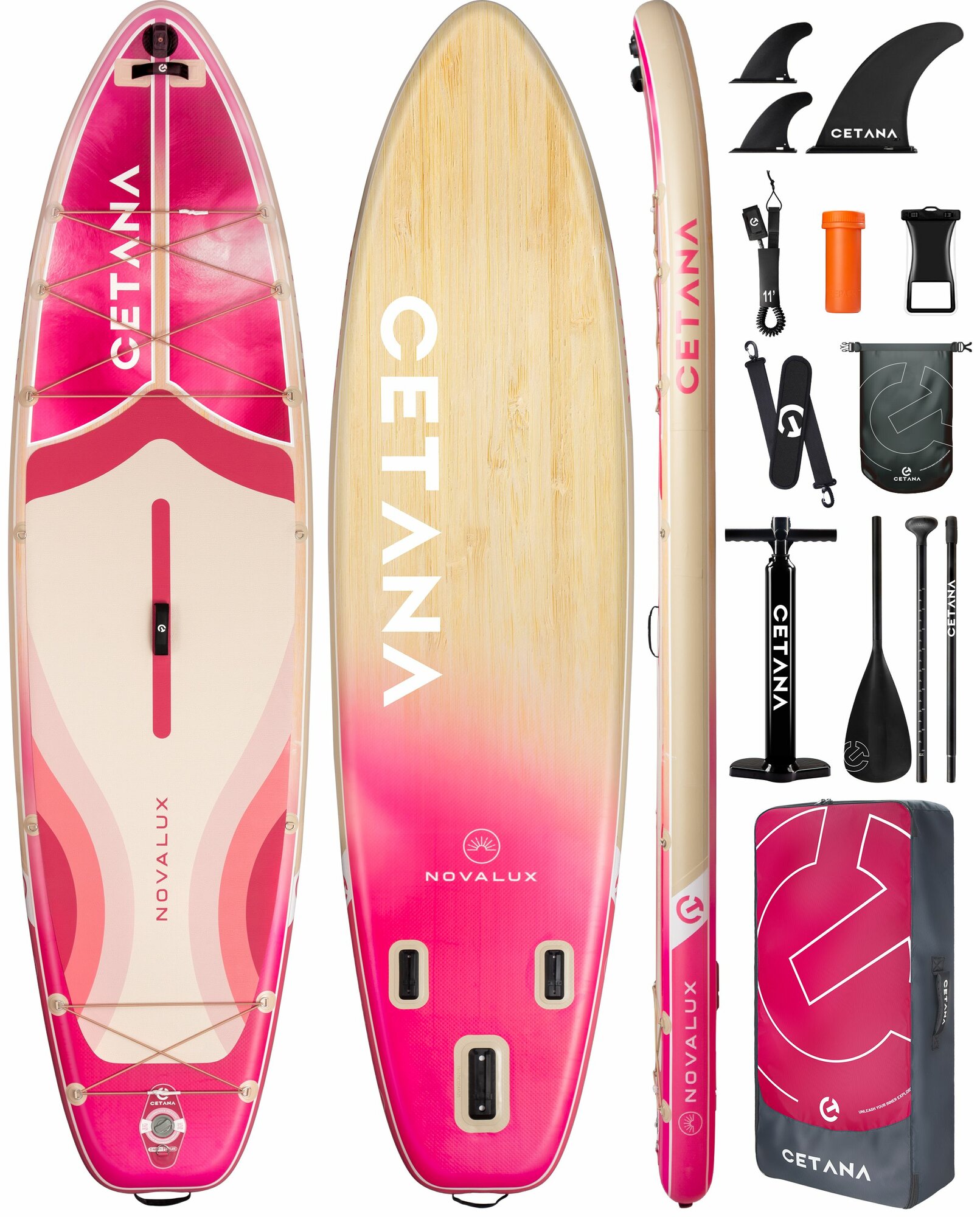 Надувная SUP-доска CETANA NOVALUX STD 11'6' 351-86-15cm / Сапборд для серфинга и отдыха на воде