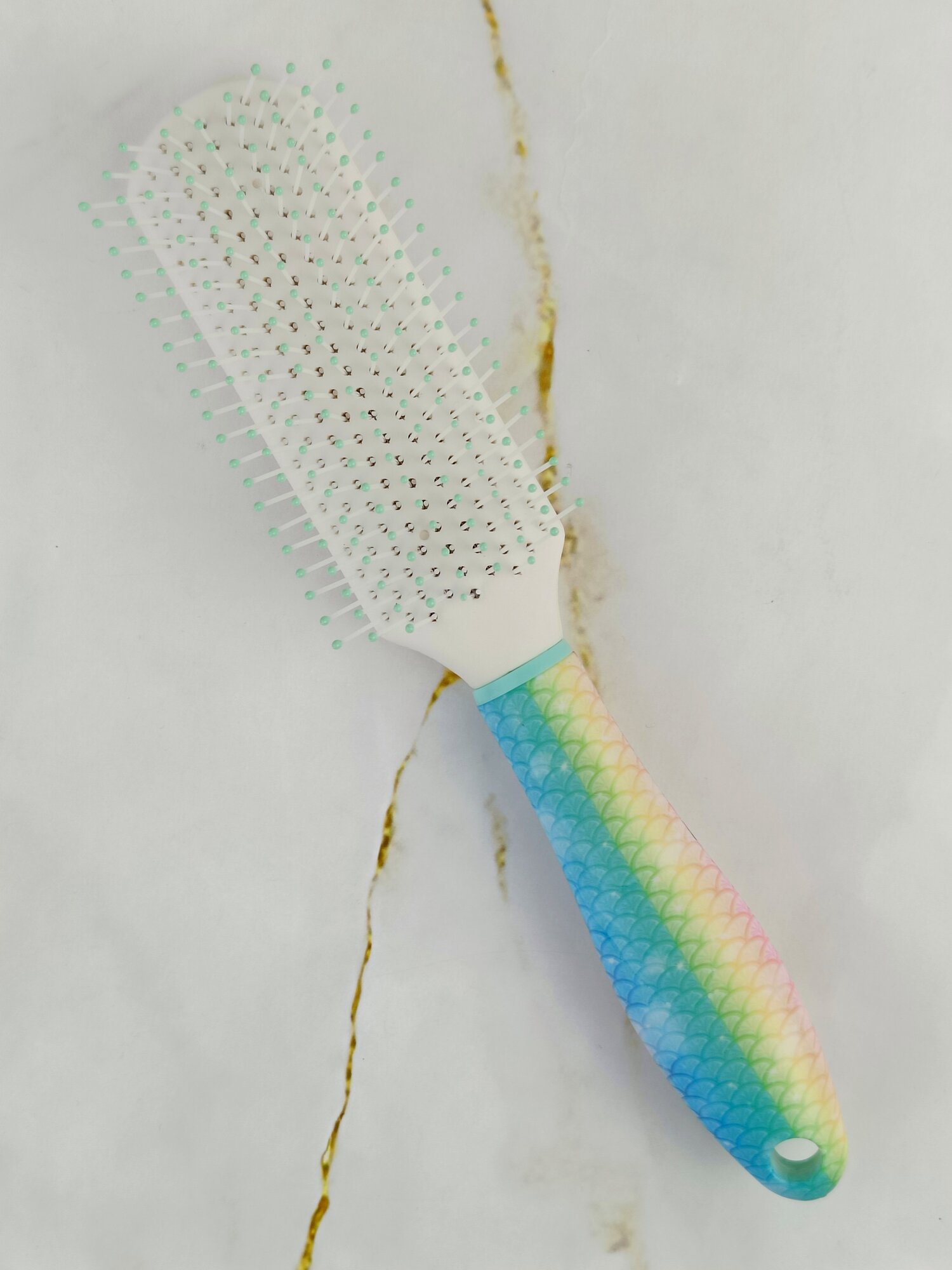 Расческа массажная Tatti Русалка, прямоугольная, 24.4x5x3.5 см