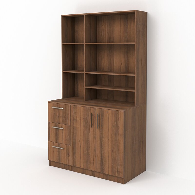 Шкаф офисный с полками №5, Орех. Производитель товара - компания Westcom.