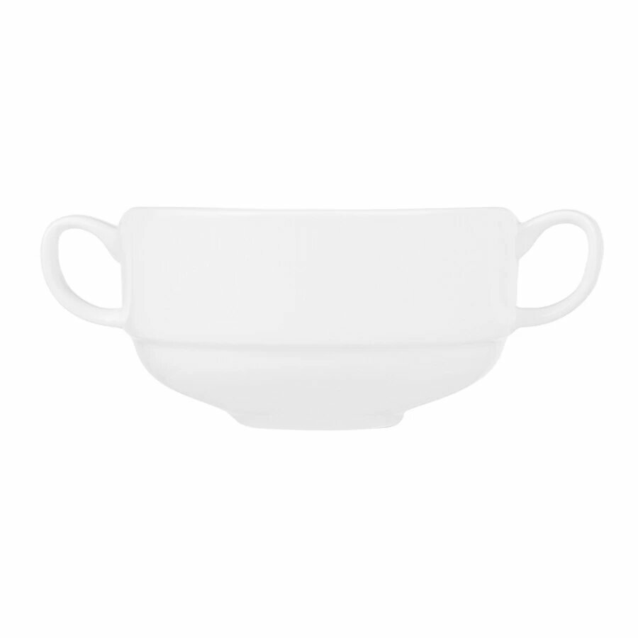 Бульонница Decor de table Плиссе 250 мл, фарфор костяной