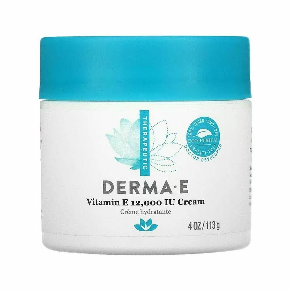 Derma E, крем с витамином Е, 12 000 МЕ, 4 унции (113 г)