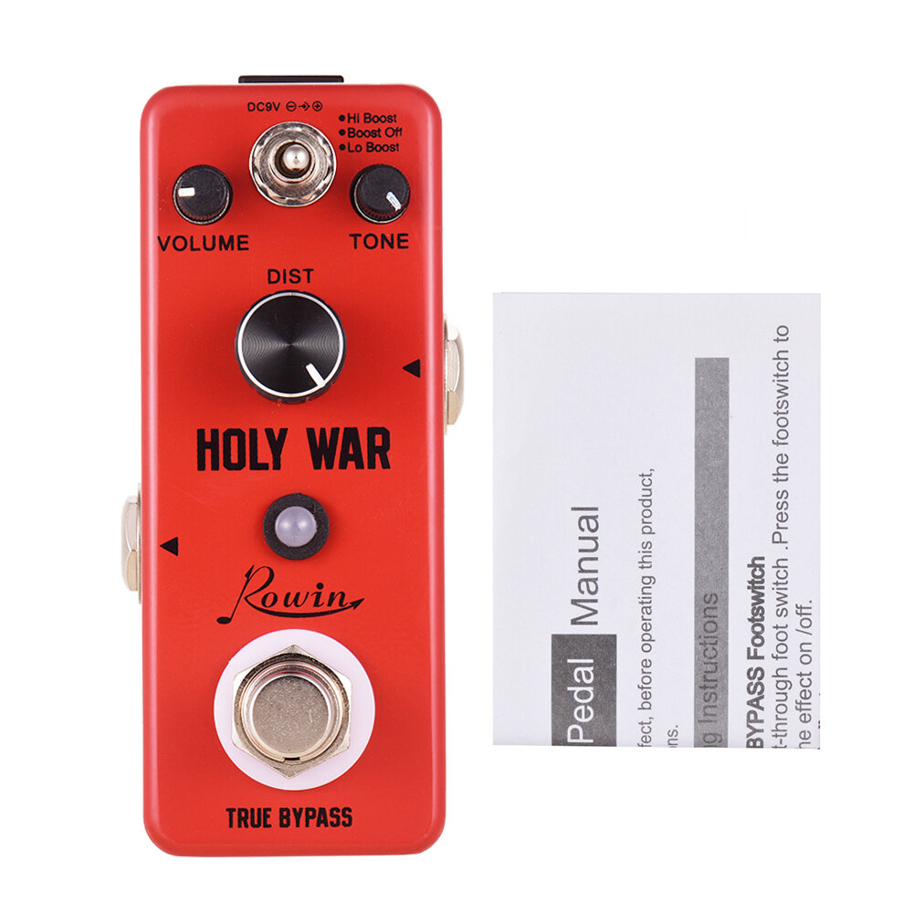 Rowin HOLY WAR Analog Heavy Metal Distortion Гитарная педаль эффектов 3 рабочих режима Корпус из алюминиевого сплава True Bypass