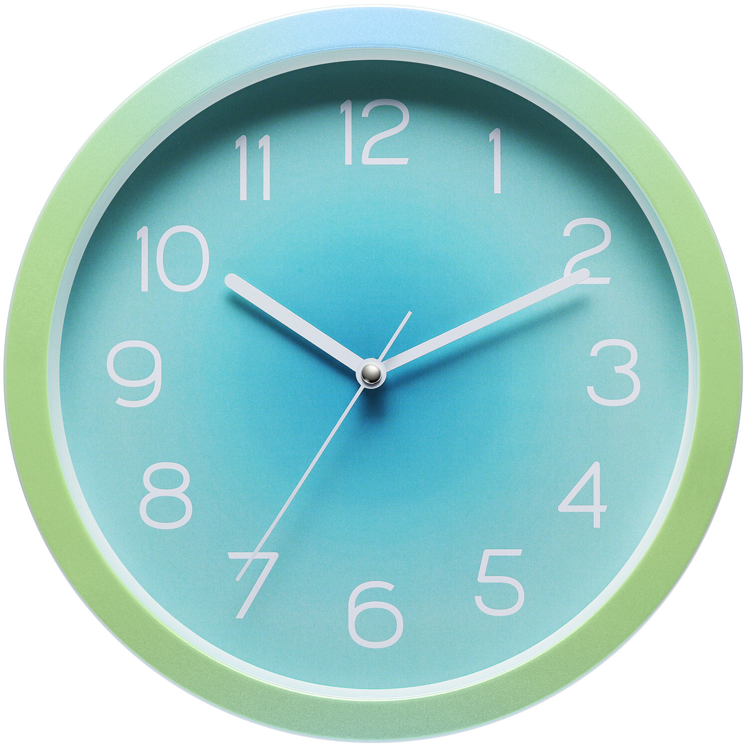 Современные настенные часы с градиентом 10 дюймов | Бесшумный кварц | Декоративные часы без тиканья для гостиной, спальни или кухни | Стильный дизайн с градиентом