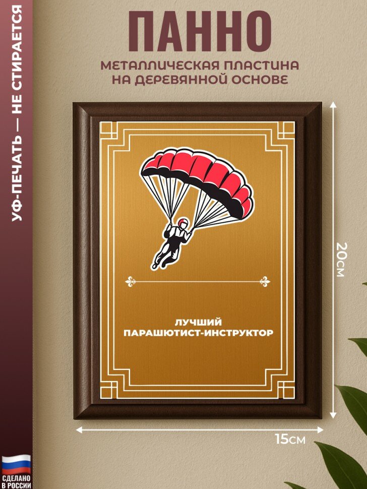 Настенный диплом "Лучший парашютист-инструктор"