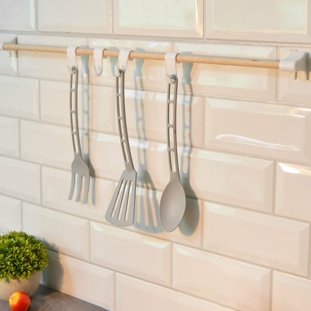 Рейлинг с аксессуарами "Driada", снежно-белый, 4 предмета, удобство и стиль