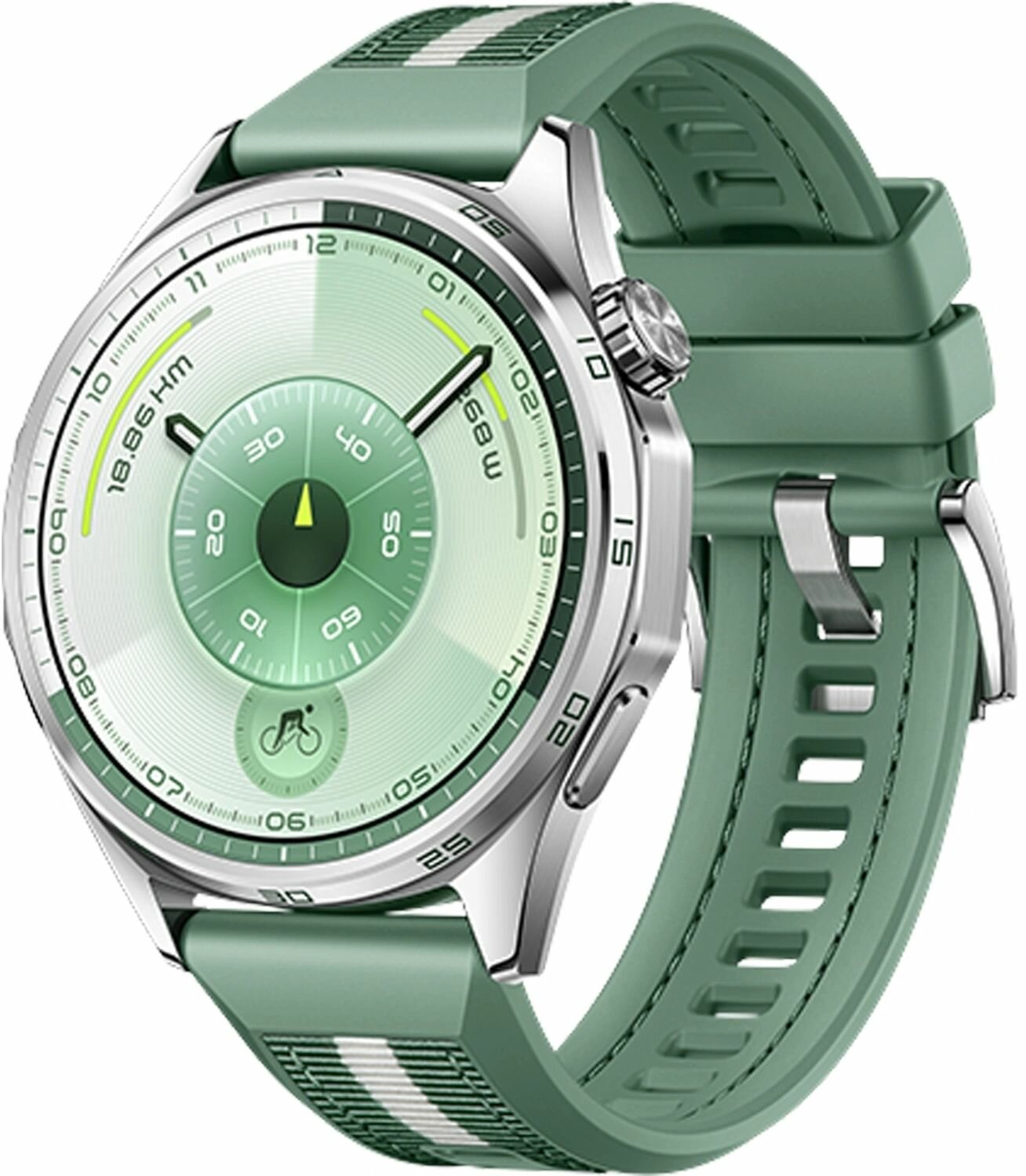 Смарт-часы Huawei Watch GT 6 Atum-B19W 46мм 1.47" AMOLED сереб./зеленый