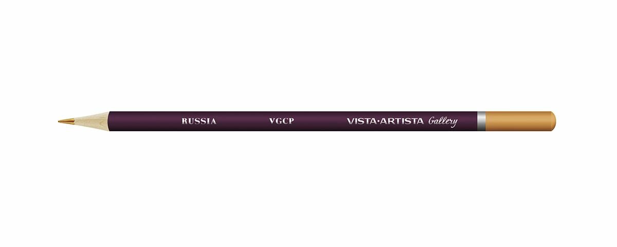 Карандаш 6 штук цветной художественный "VISTA-ARTISTA" "Gallery" VGCP заточенный 232 Охра (Ochre)