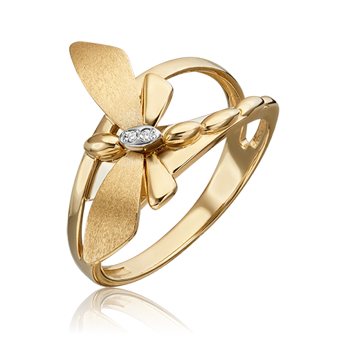 Кольцо, белое золото, 585 проба, бриллиант